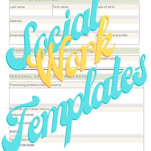 Social Work New Client Intake Form Template, Case Management Form ...