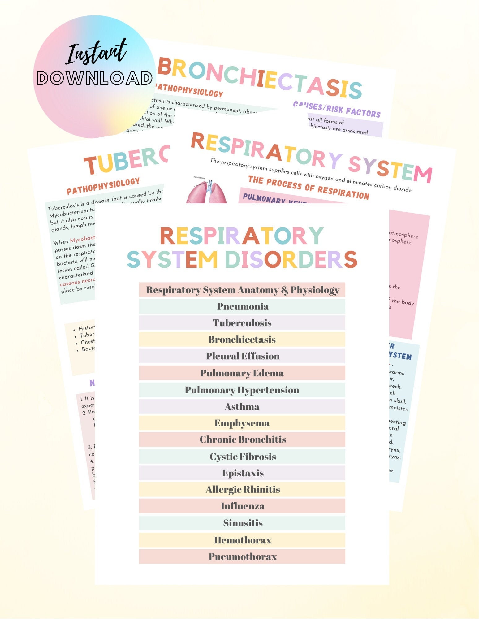 Respiratory System Med Surg, Respiratory System Anatomy and Physiology ...