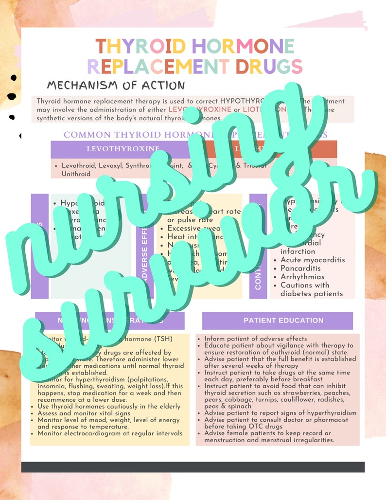 ENDOCRINE SYSTEM Bundle Med Surg & Pharmacology Nursing, DIGITAL ...