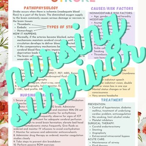 Neurological System Med Surg Study Notes, Nervous System Disorders, 21 ...