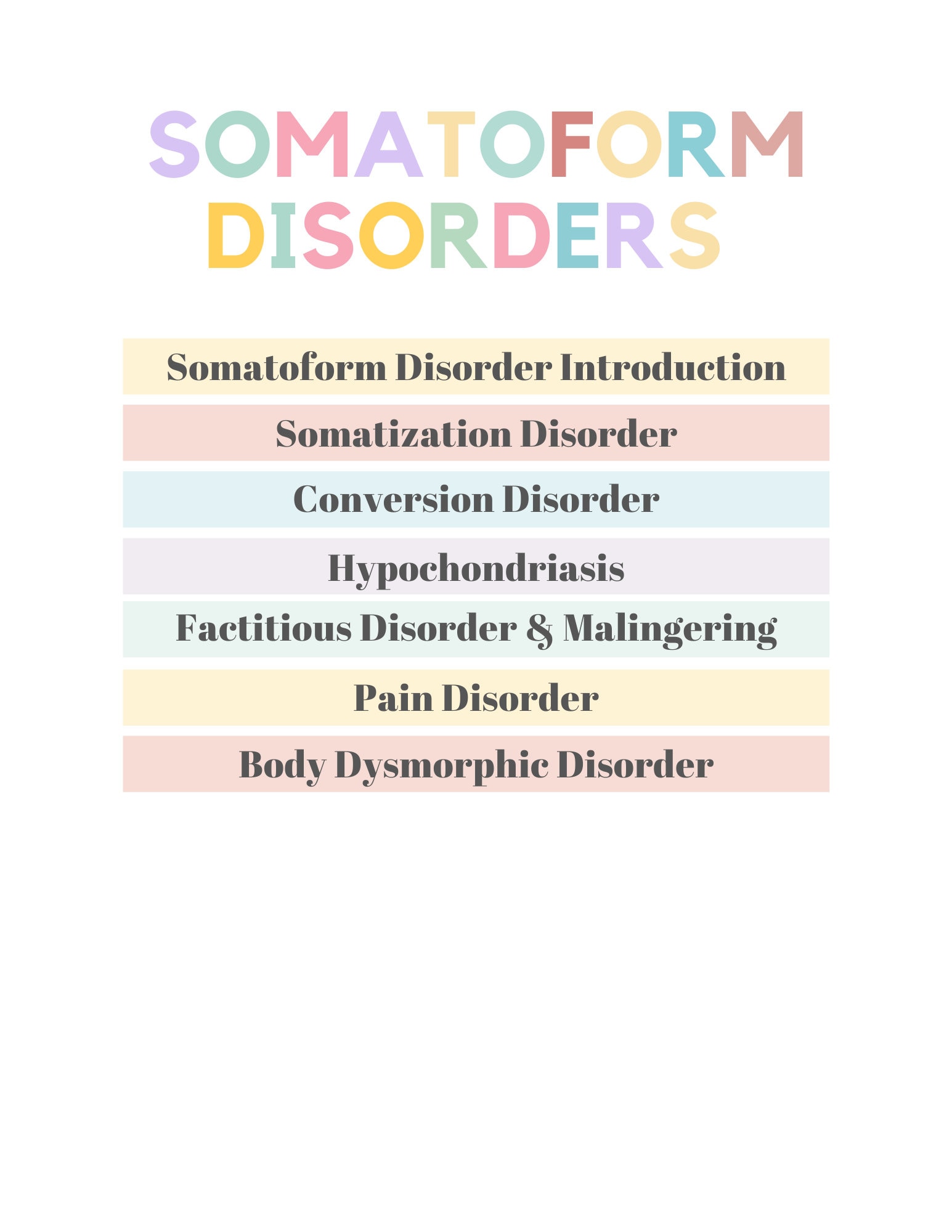 Somatoform Disorder, Mental Health Nursing, Nursing Notes ...