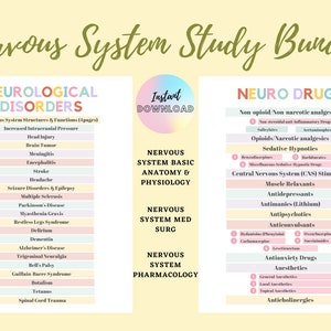 Neurological System Med Surg Study Notes Nervous System - Etsy