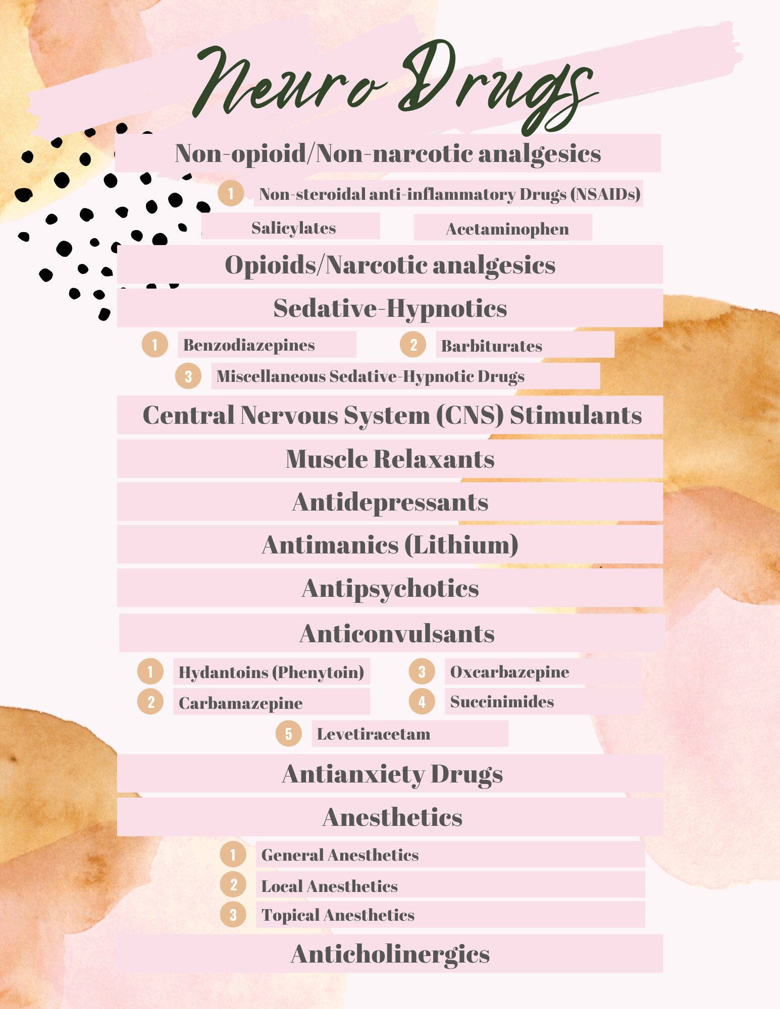 Pharmacology Bundle, Pharmacology Study Notes, 110 Pages, Nursing Study ...