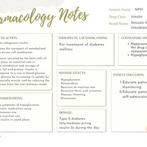 Pharmacology Notes Template, Pharmacology Note Taking Template, Drugs ...