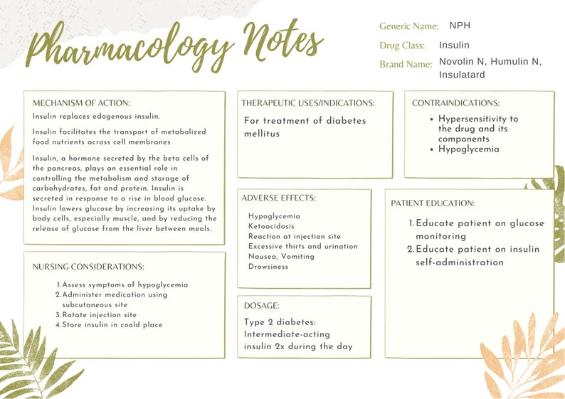 Pharmacology Notes Template, Pharmacology Note Taking Template, Drugs ...