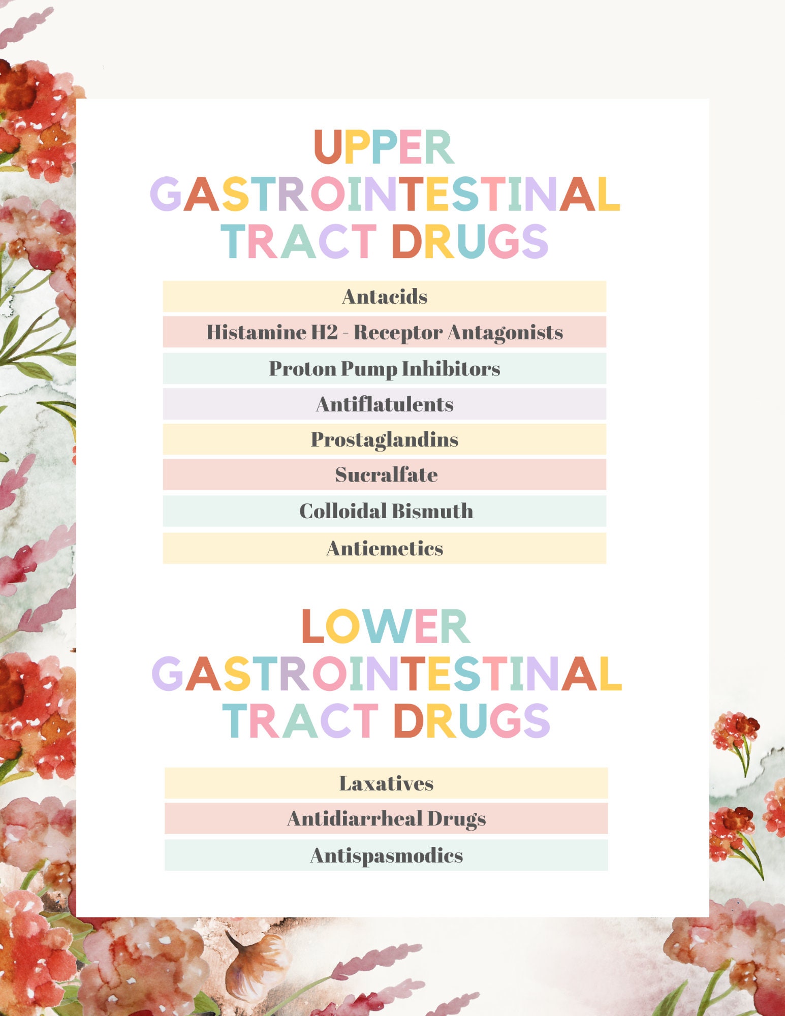 Pharmacology Bundle, Drugs Study Guide, Pharmacology Digital Download ...