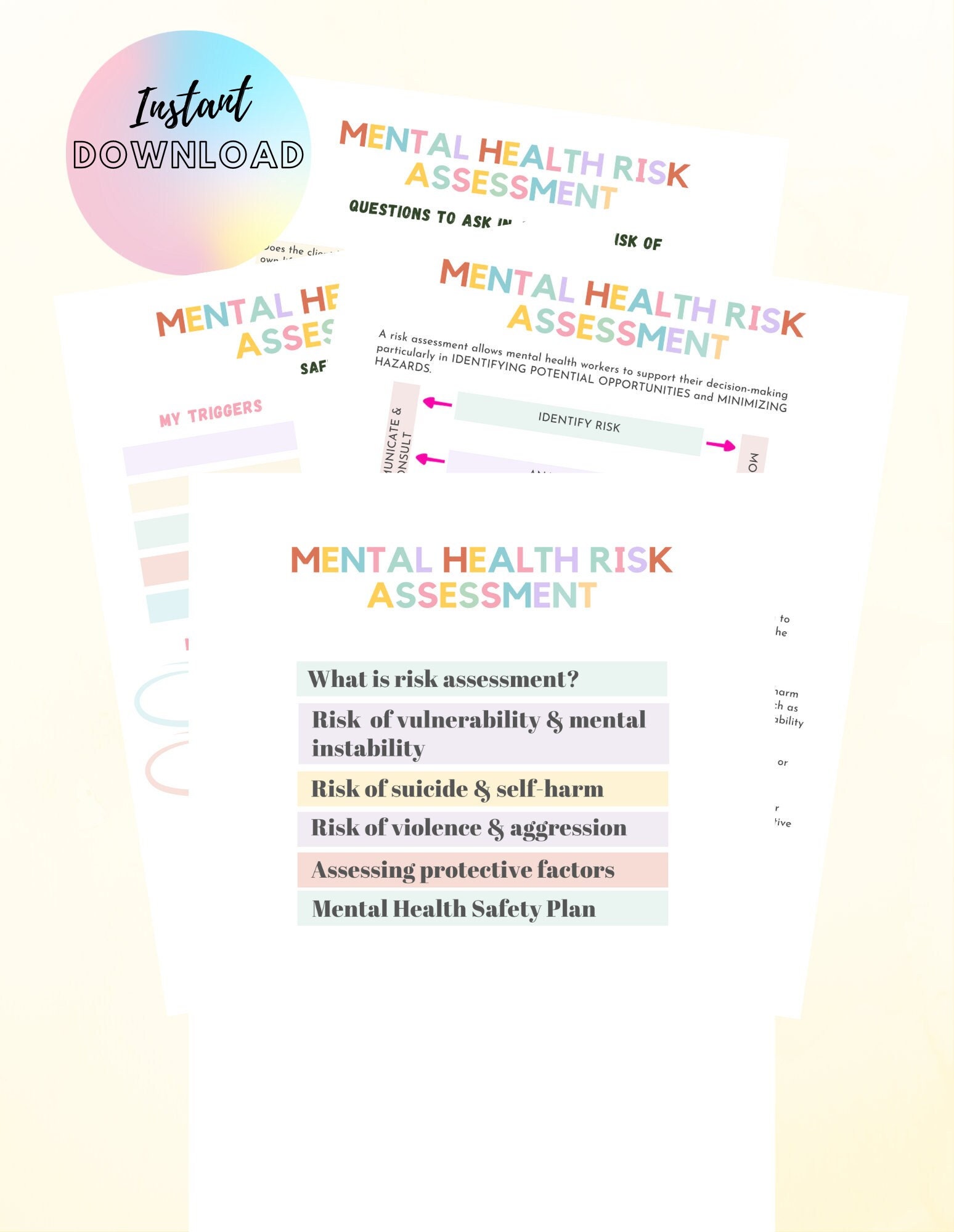 Mental Health Risk Assessment Study Notes, Risk Assessment Questions ...