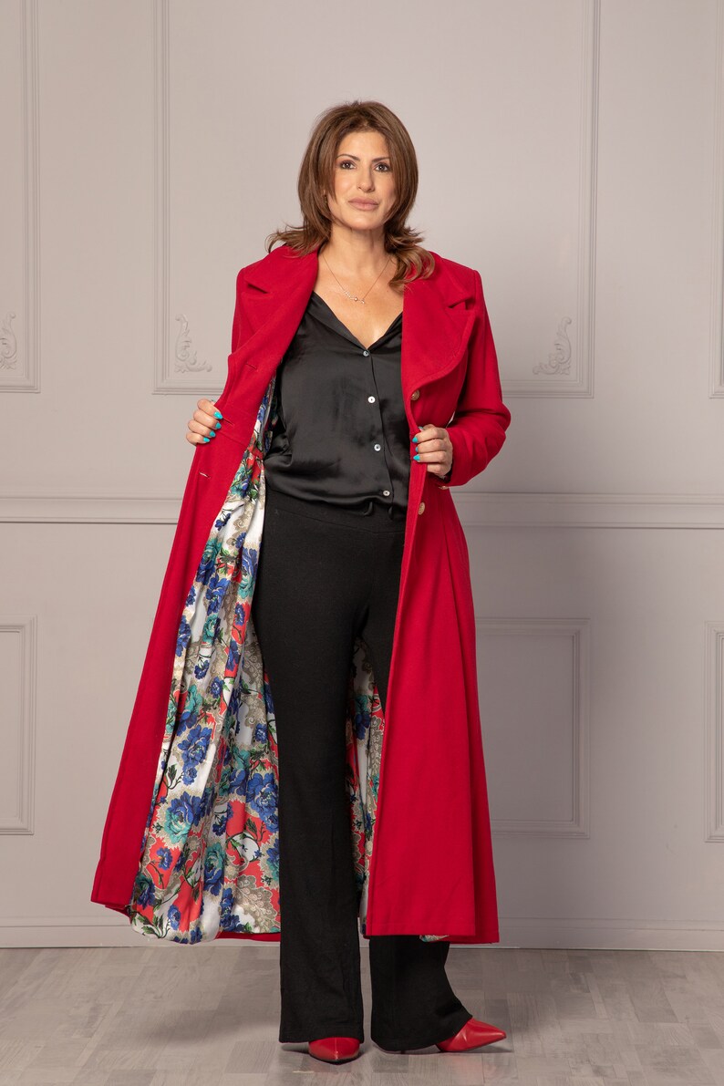 Classic Maxi Winter Flattering Overcoat for Ladies Custom - Etsy