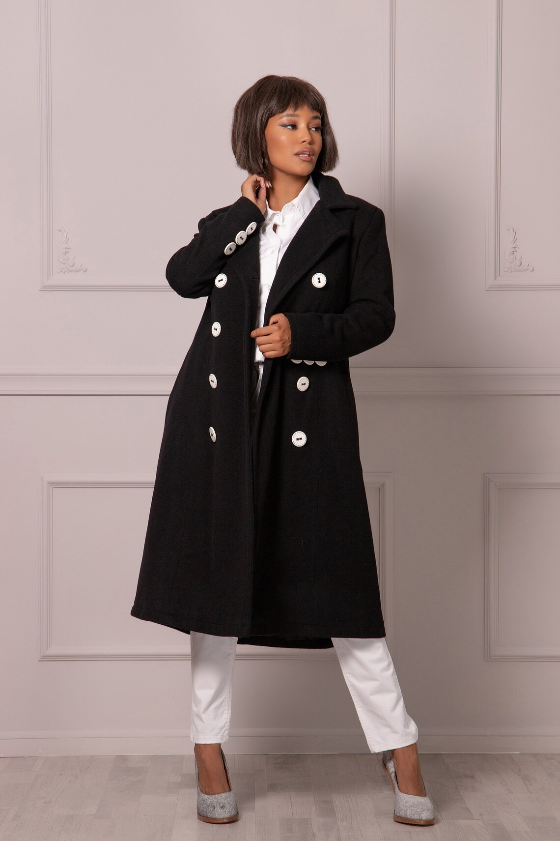 Coat Buttons Flower Shank Buttons Metal Style Buttons - Etsy