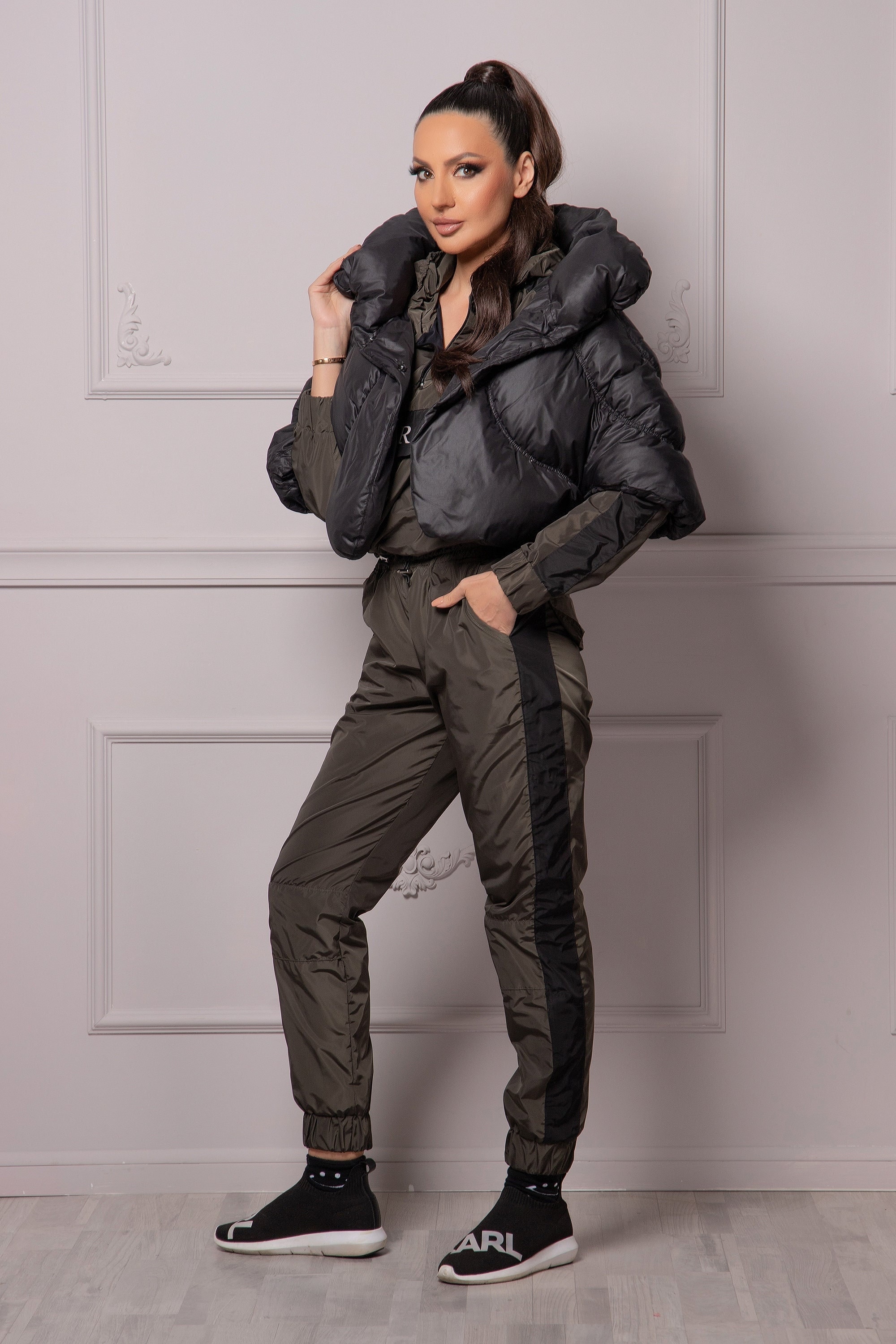 Cropped Puffer Jacket Vest, Textured Quilted Down Jacket, Custom Made ...