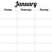 Monday Start 5 Day Blank Weekly Calendar Printable - Etsy