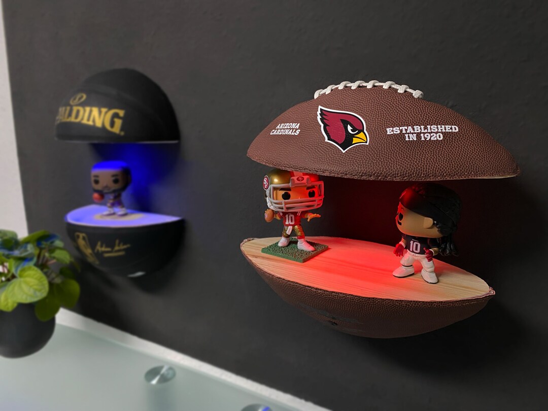 LED Football Shelf Arizona Cardinals, NFL, Floating, Shoe Rack ...