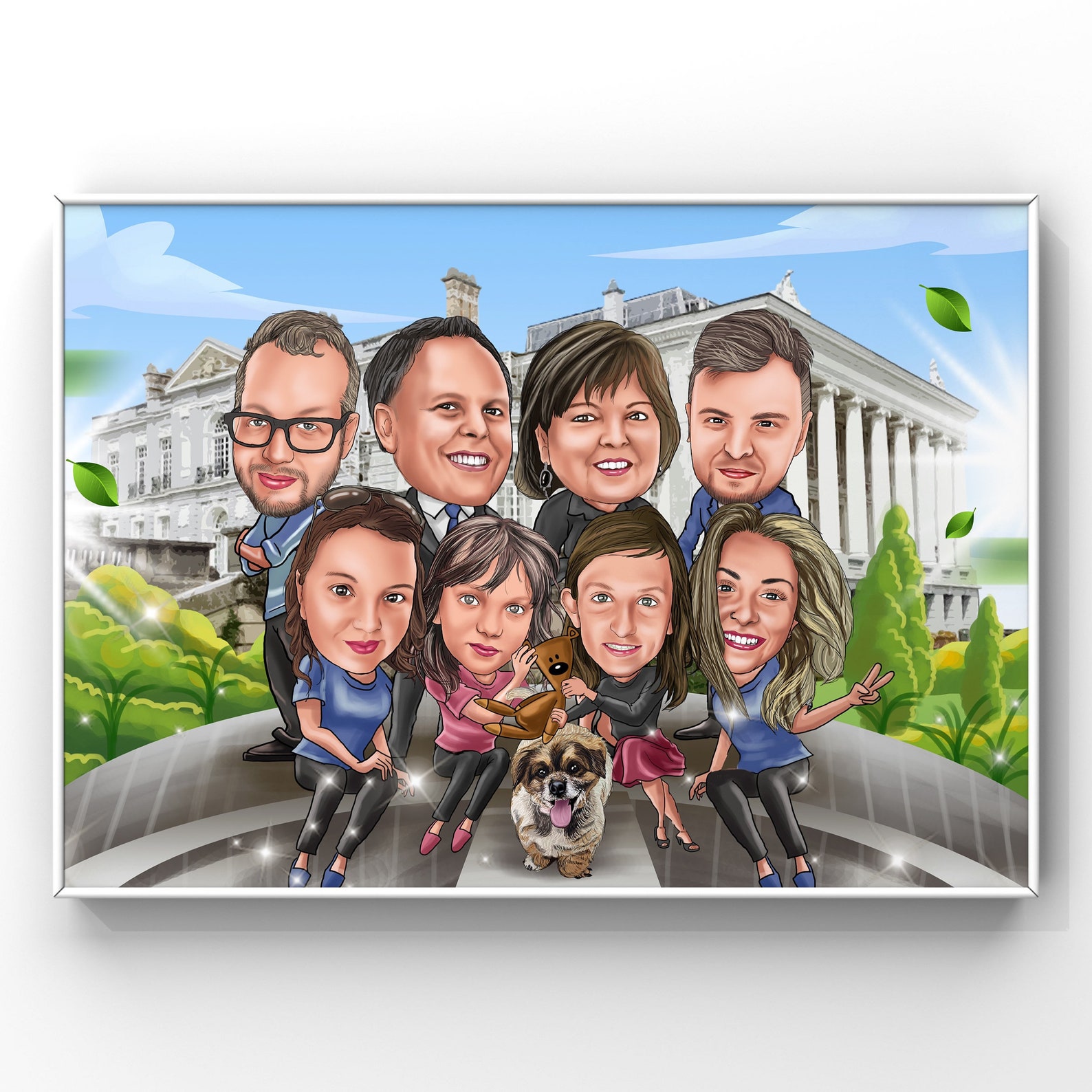 Custom Group Caricature Group Portrait Caricature From | Etsy Australia