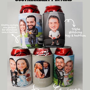 Photo on Can Coolers, Personalized Face Stubby Holders, Custom Face on ...