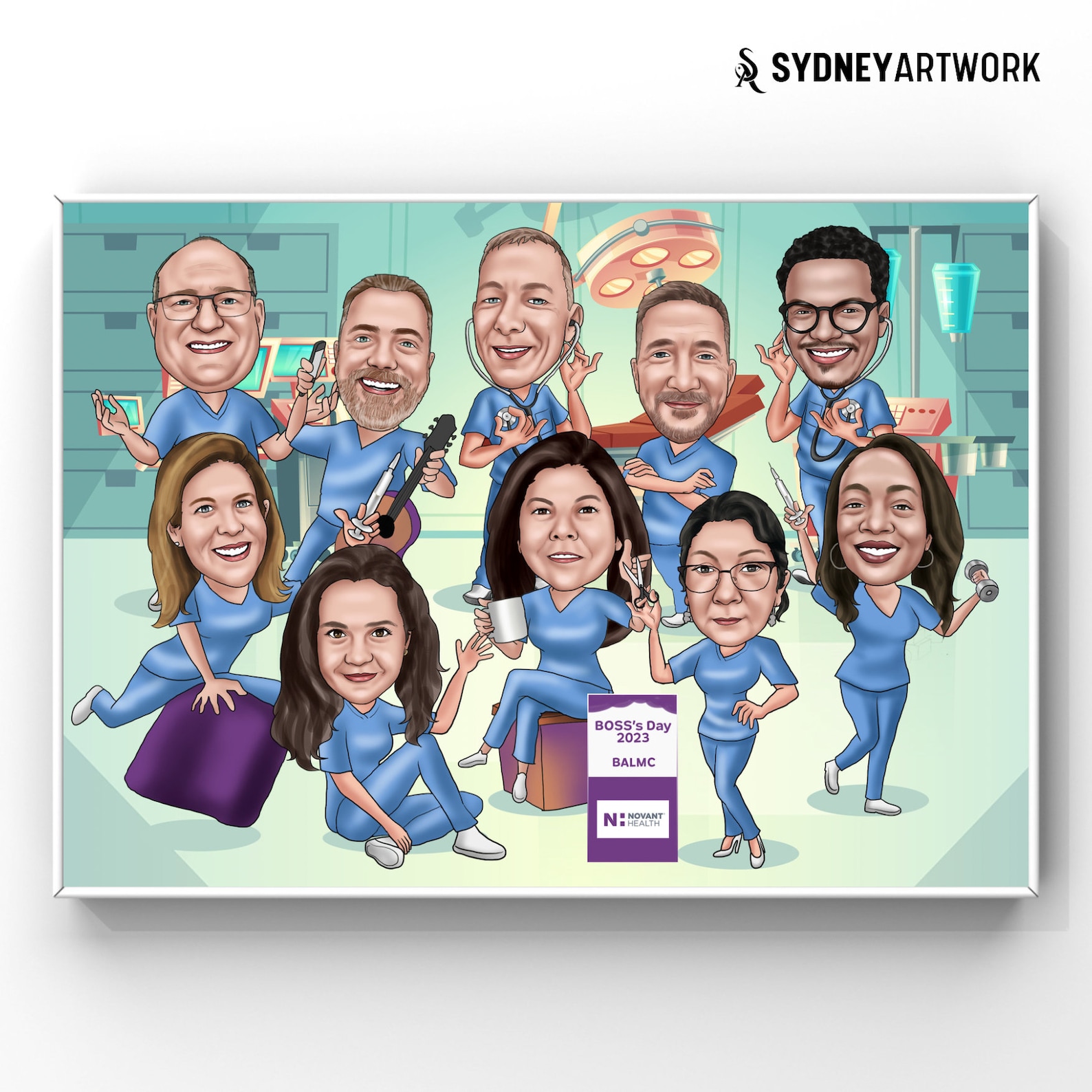 Personalized Doctors Caricature, Funny Doctor Cartoon Portrait, Custom ...