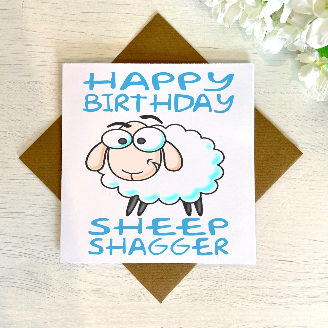 Sheep Shagger Happy Birthday Card Greetings Card for Her - Etsy