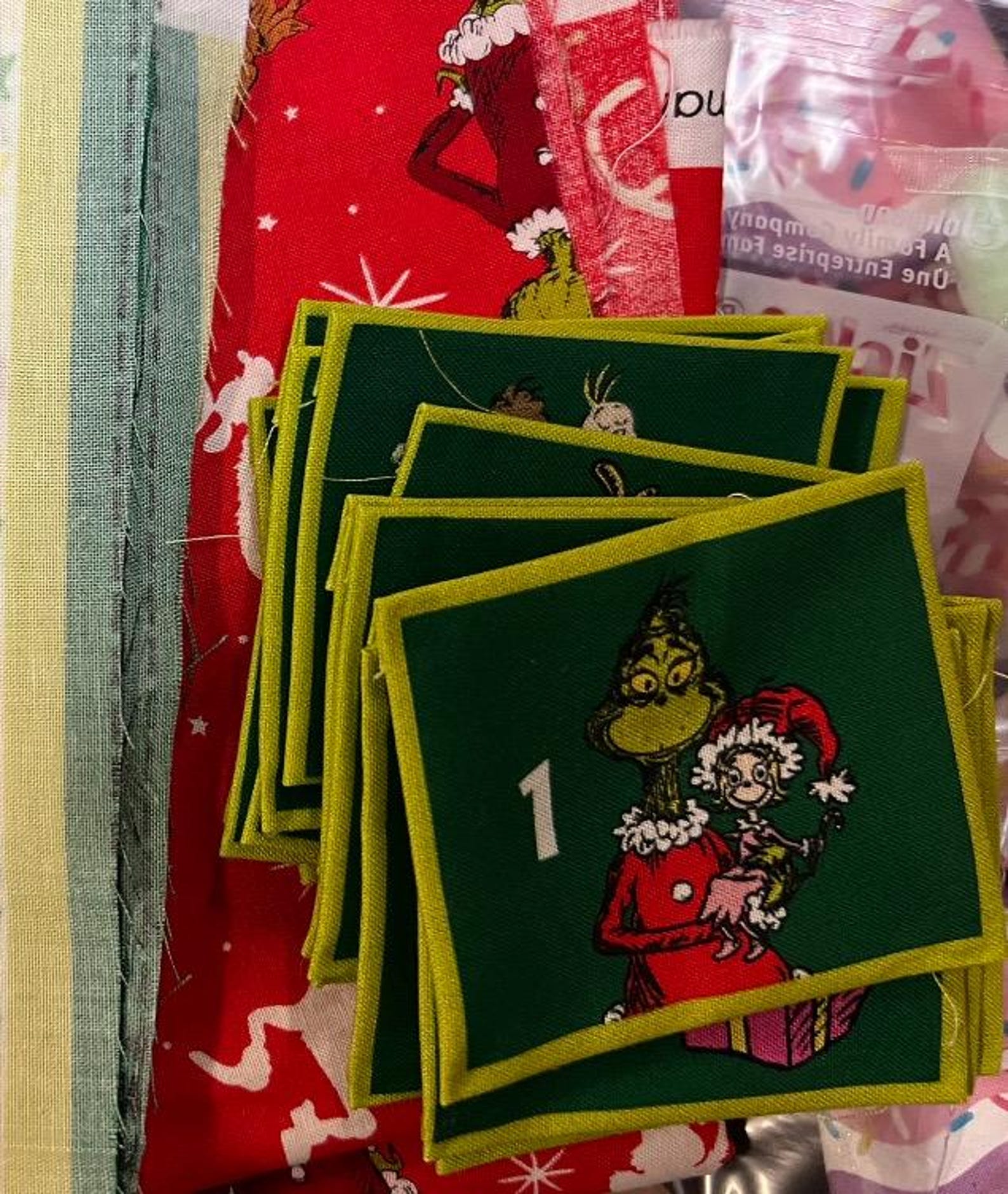 Whimsical Grinch Advent Calendar Kit | Sewing Kit | DIY Advent Calendar ...