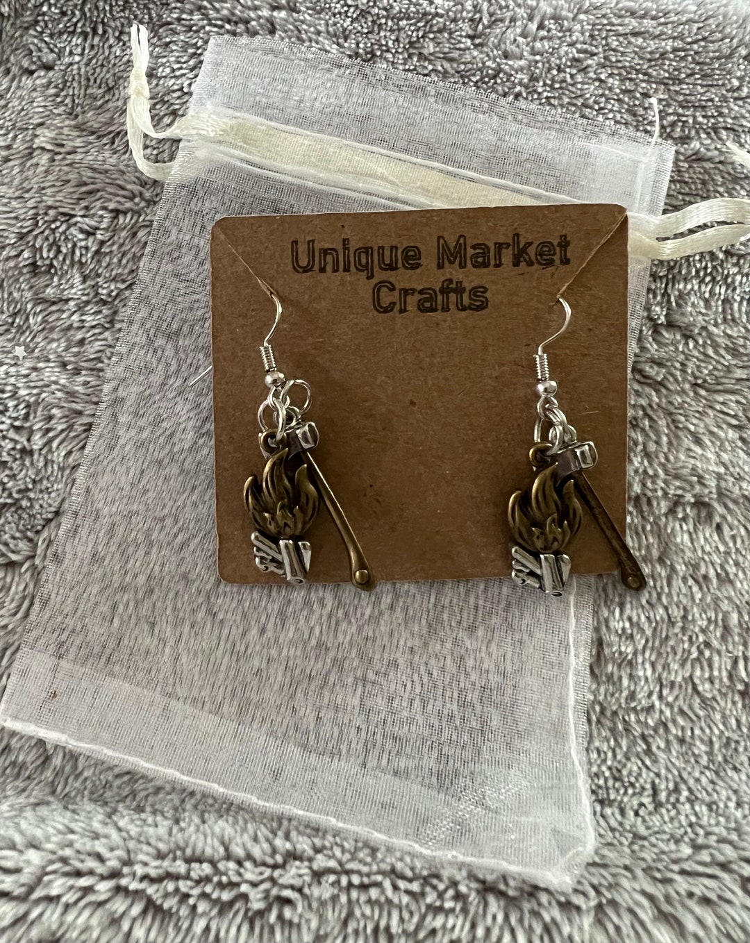 Adventure Awaits Firepit and Axe Hiking Earrings | Travel Jewelry - Etsy