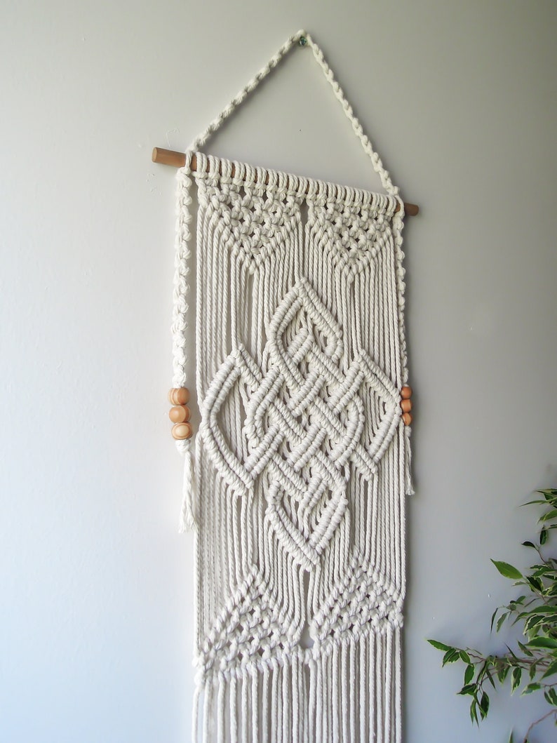 Celtic Knot Macramé Wall Art Hanging, Irish Home Wall Decor, St ...