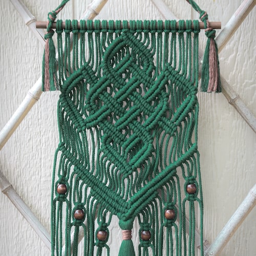 Celtic Knot Macramé Wall Art Hanging 2 Sizes Made to - Etsy