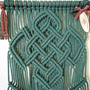 Celtic Knot Macramé Wall Art Hanging (2 Sizes),irish Decor,st. Patricks ...