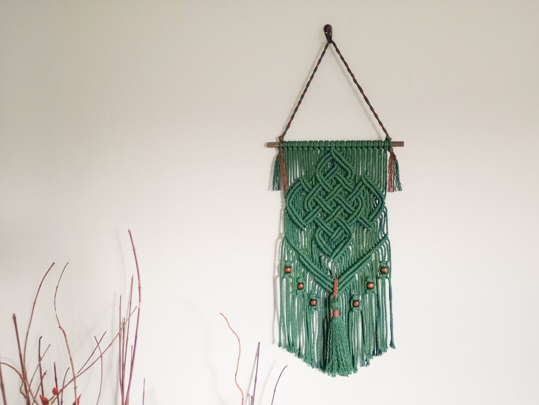 Celtic Knot Macramé Wall Art Hanging (2 Sizes),irish Decor,st. Patricks ...