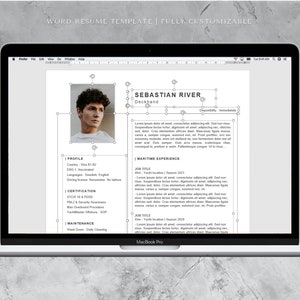 Template Cv - Template Resume - Professional CV - Yachting Resume ...