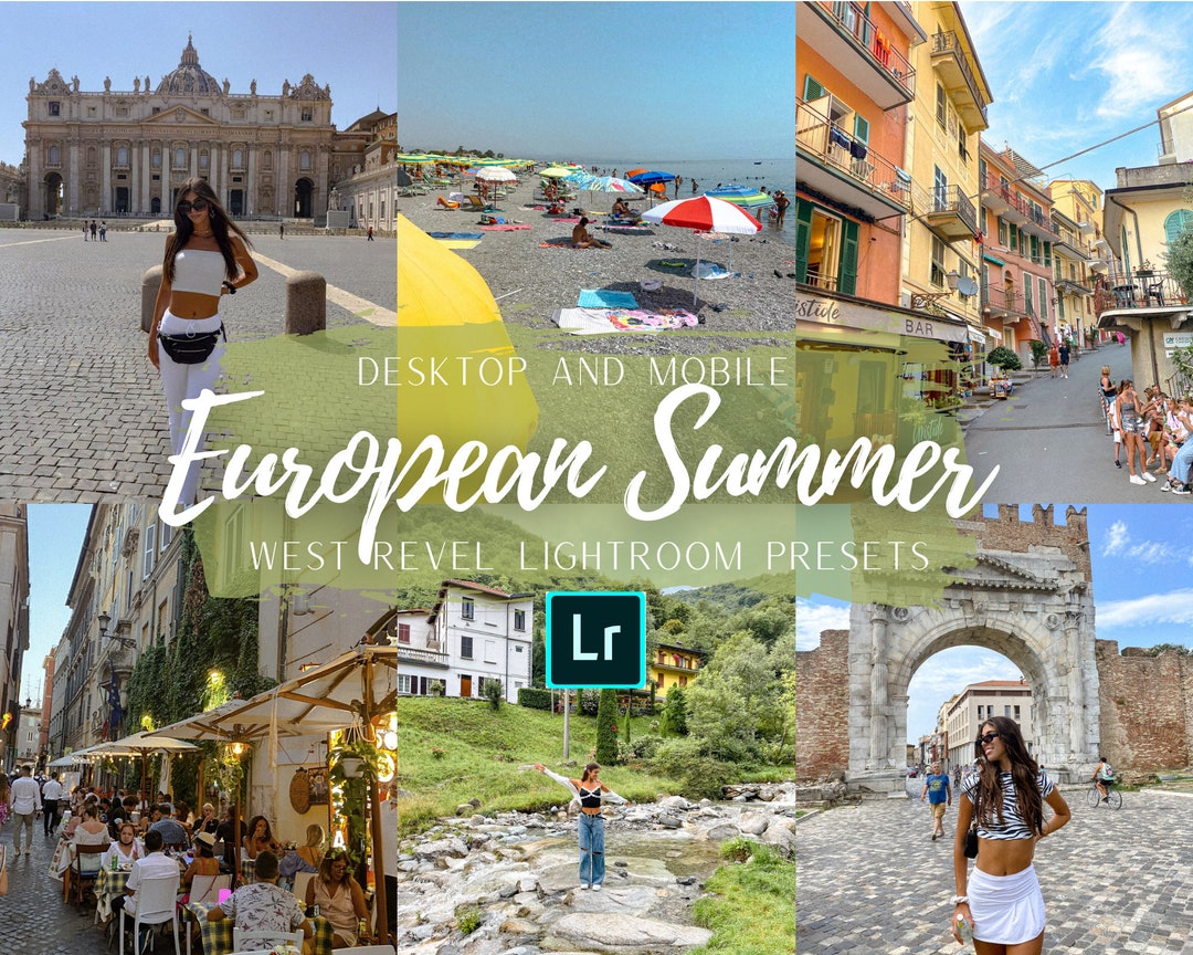 6 European Summer Influencer Presets for Lightroom Mobile, Lifestyle ...