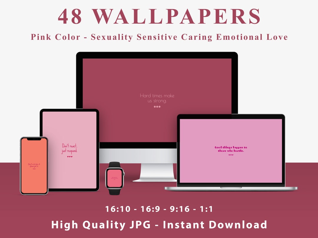 Pink Motivational Aesthetic Minimalist Wallpaper Screensaver Lockscreen ...