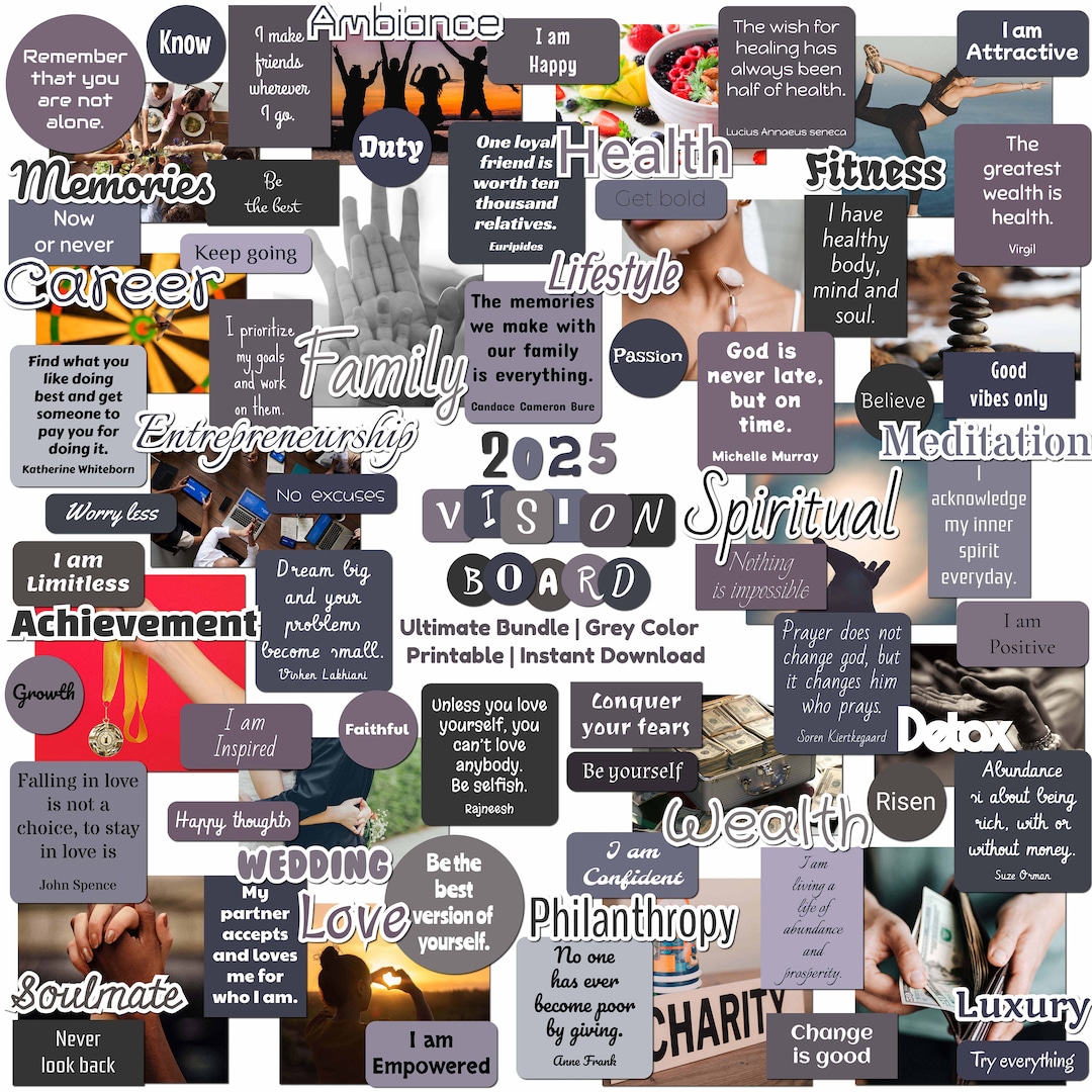 2025 Vision Board Kit Complete Ultimate Bundle Inspirational Dream ...