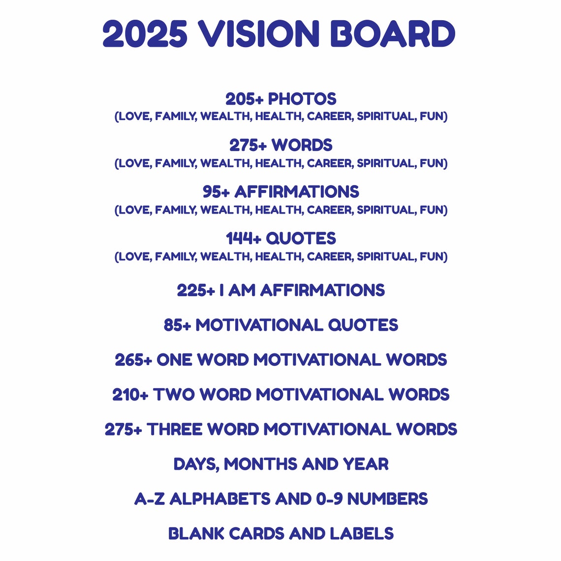 2025 Vision Board Kit Complete Ultimate Bundle Inspirational Dream ...