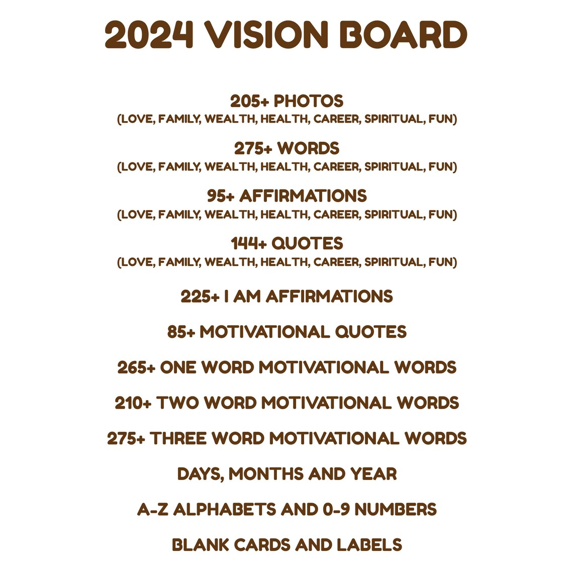 2024 Vision Board Kit Complete Ultimate Bundle Inspirational Dream ...
