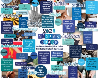 2025 Vision Board Kit Complete Ultimate Bundle Inspirational Dream ...