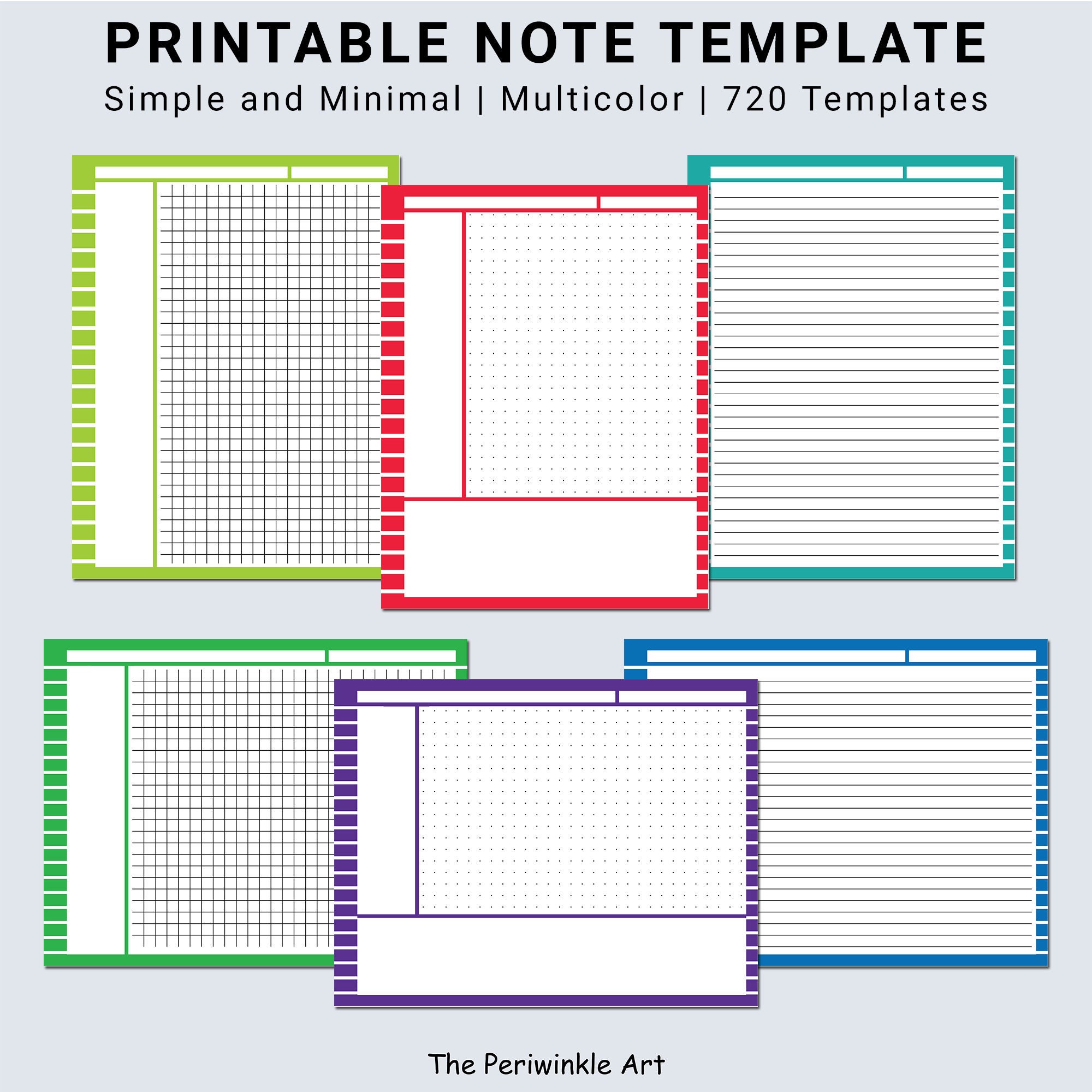 Printable Note Paper Study Note Paper Note Template | Etsy