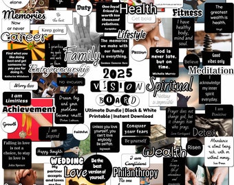 2025 Vision Board Kit Complete Ultimate Bundle Inspirational Dream ...