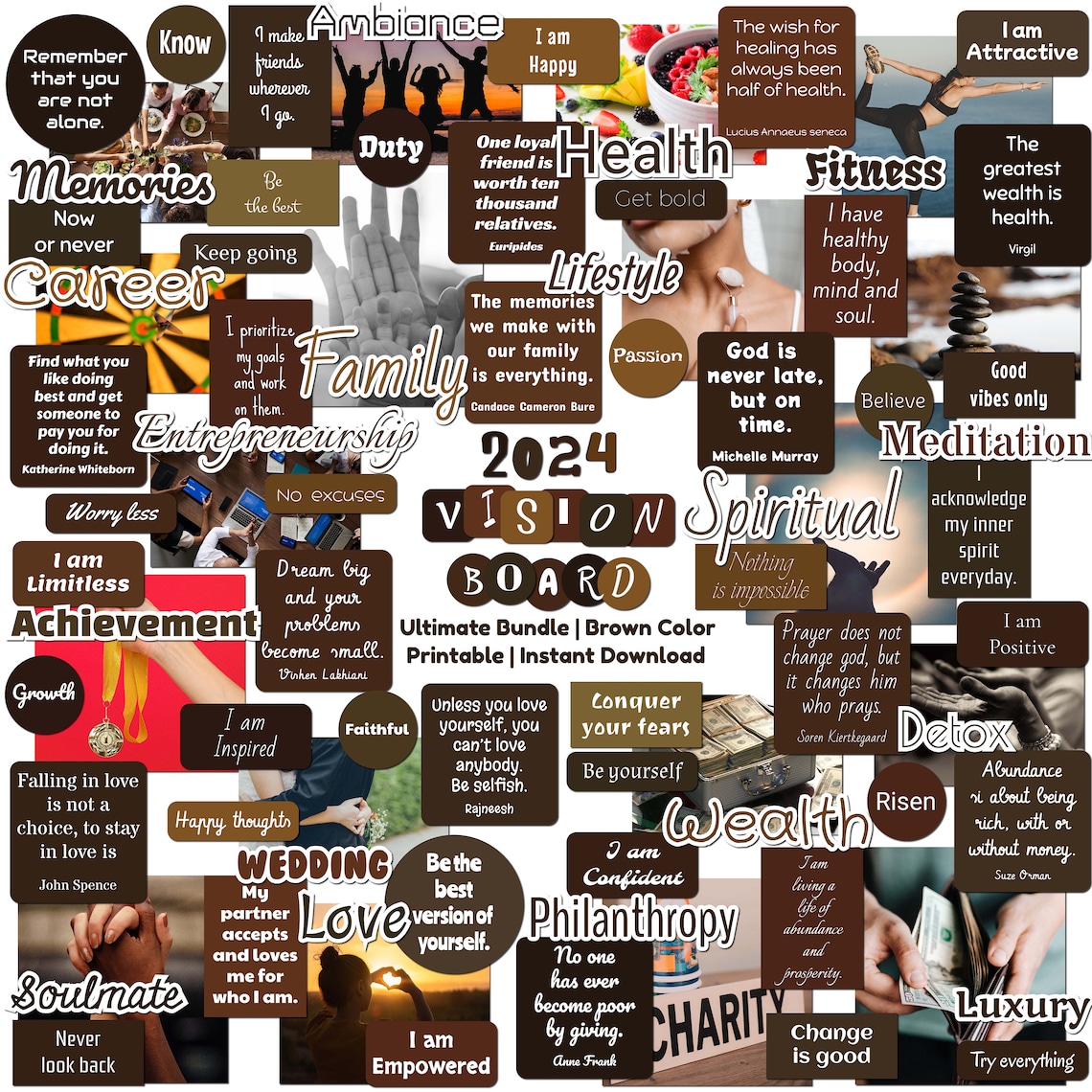 2024 Vision Board Kit Complete Ultimate Bundle Inspirational Dream ...