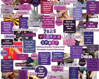 2025 Vision Board Kit Complete Ultimate Bundle Inspirational Dream ...