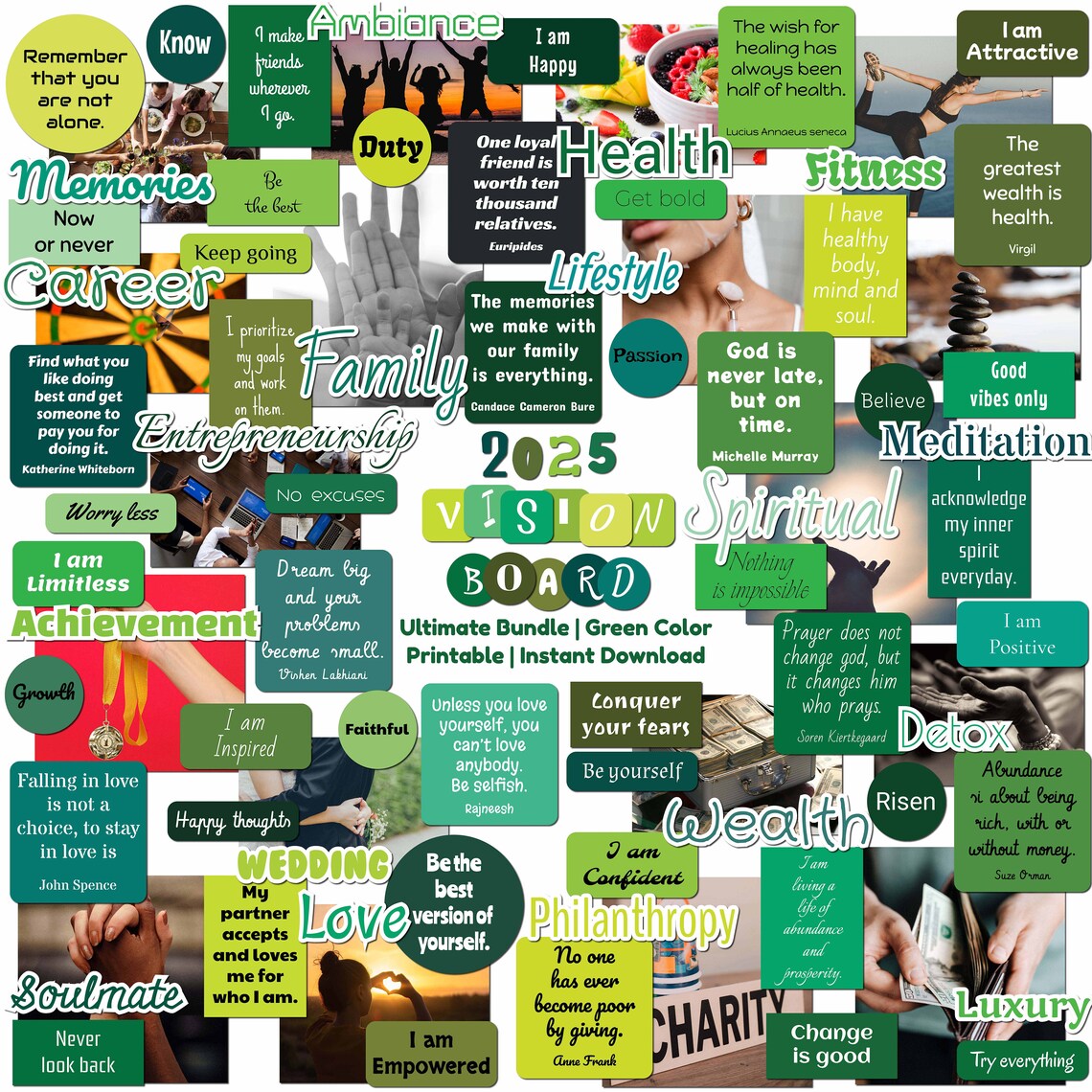 2025 Vision Board Kit Complete Ultimate Bundle Inspirational Dream ...