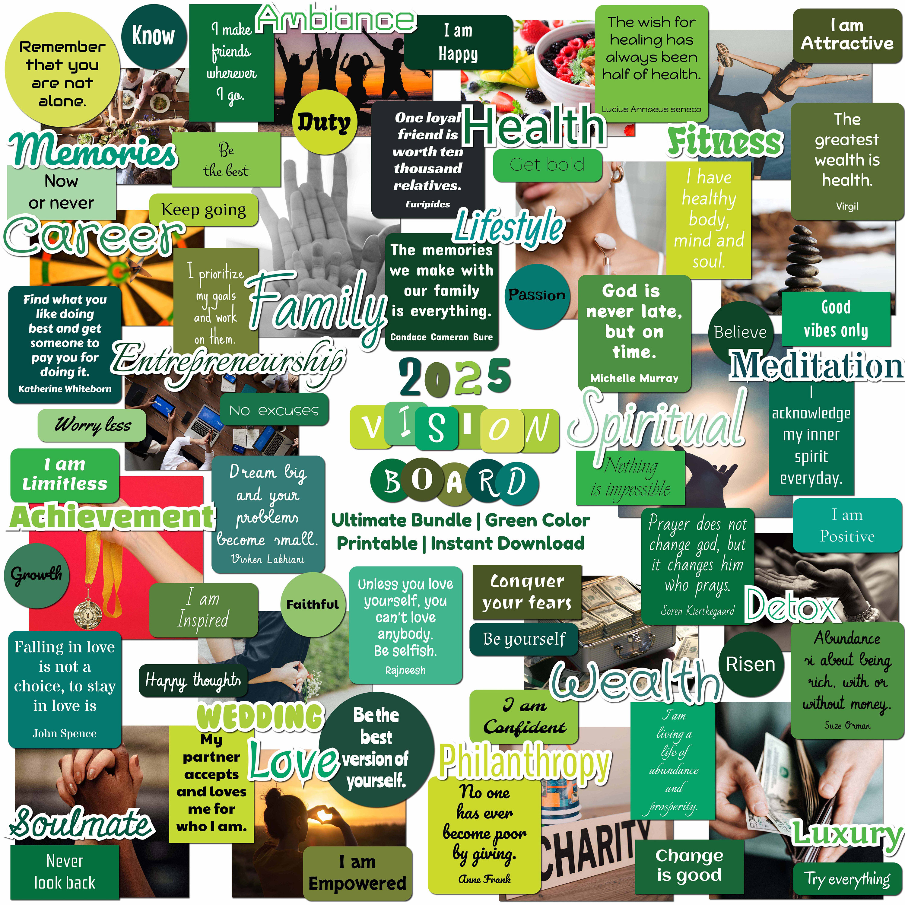 2025 Vision Board Kit Complete Ultimate Bundle Inspirational Dream ...