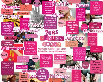 2025 Vision Board Kit Complete Ultimate Bundle Inspirational Dream ...