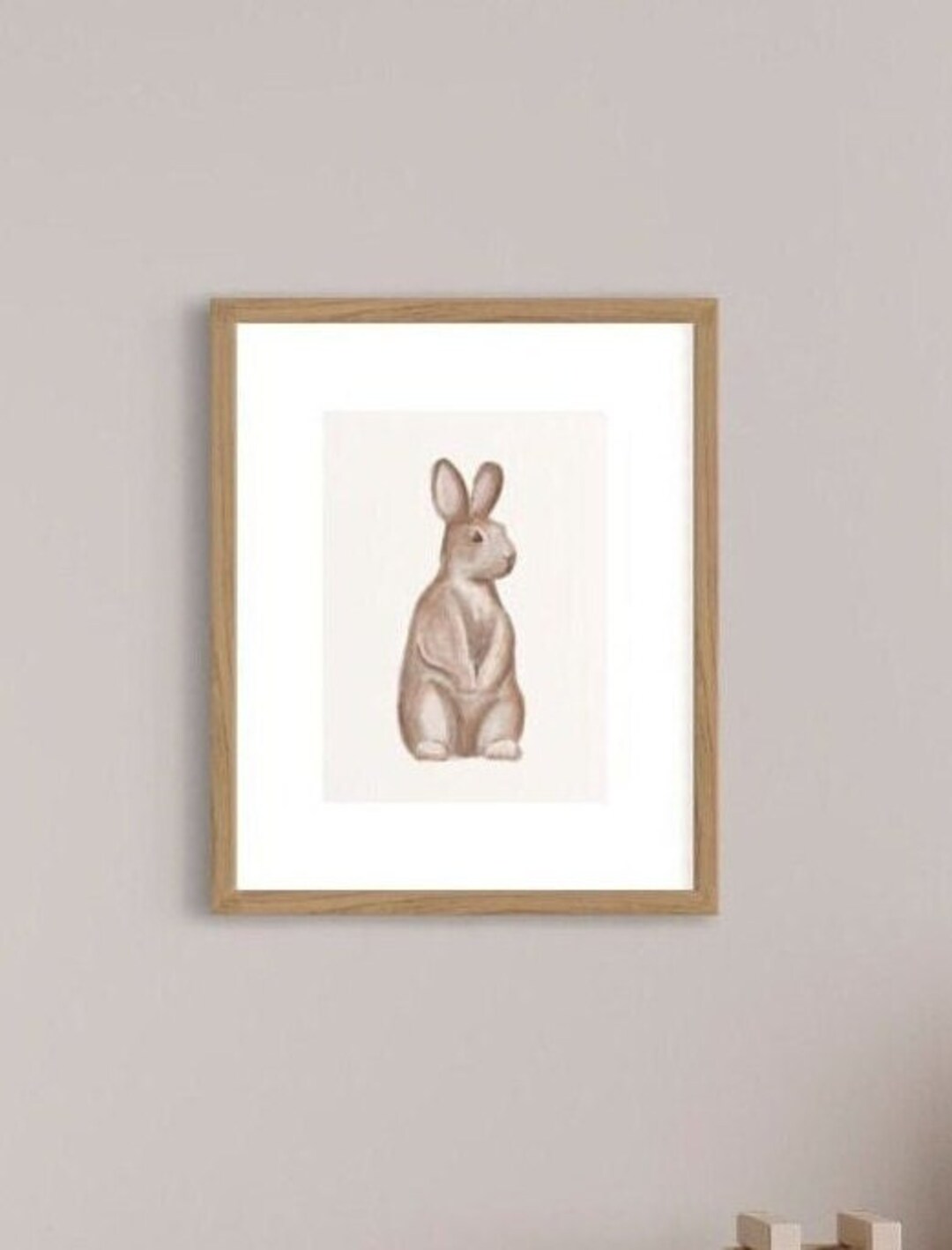 A4 Rabbit Watercolour Wall Art - Etsy