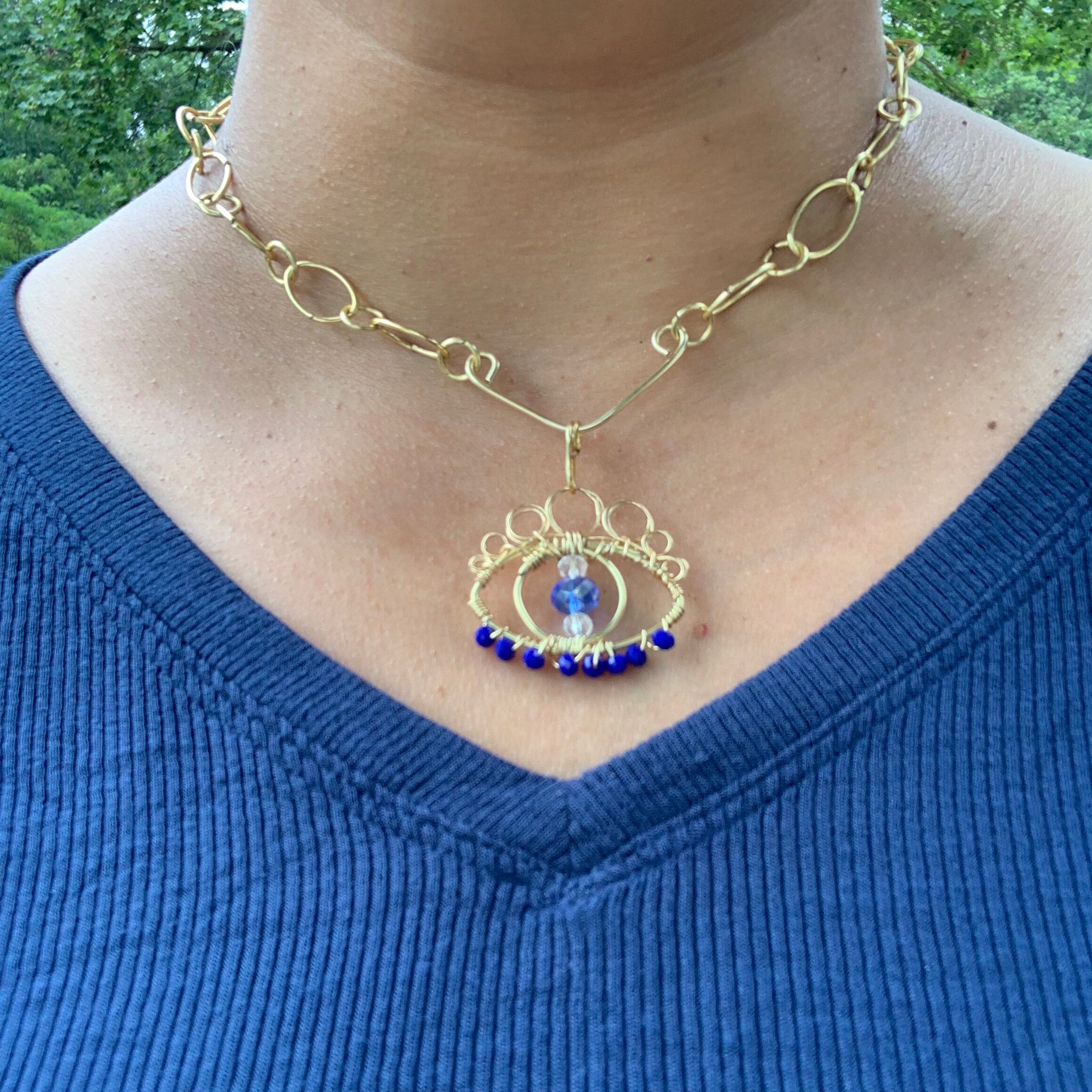 Third Eye Necklace and Ring Combo Set ( Necklace and Ring) Evil Eye. - Etsy