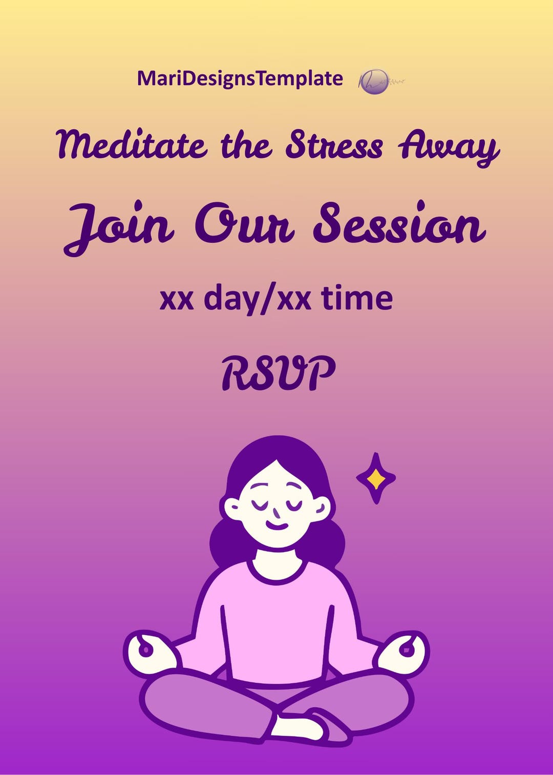 Join Our Meditation Session Invitation Template - Etsy