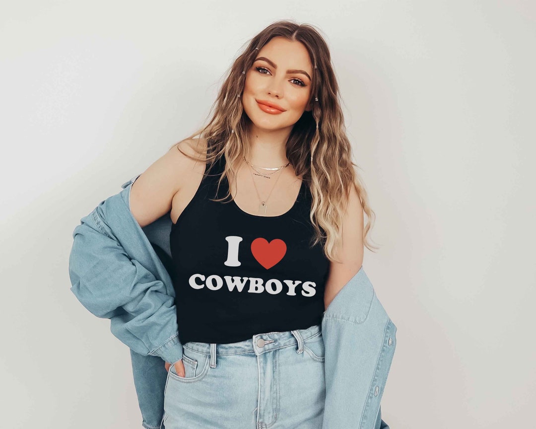 I Love Cowboys Tank Top, I Heart Cowboys Shirt, Cowboy Shirt, Country ...