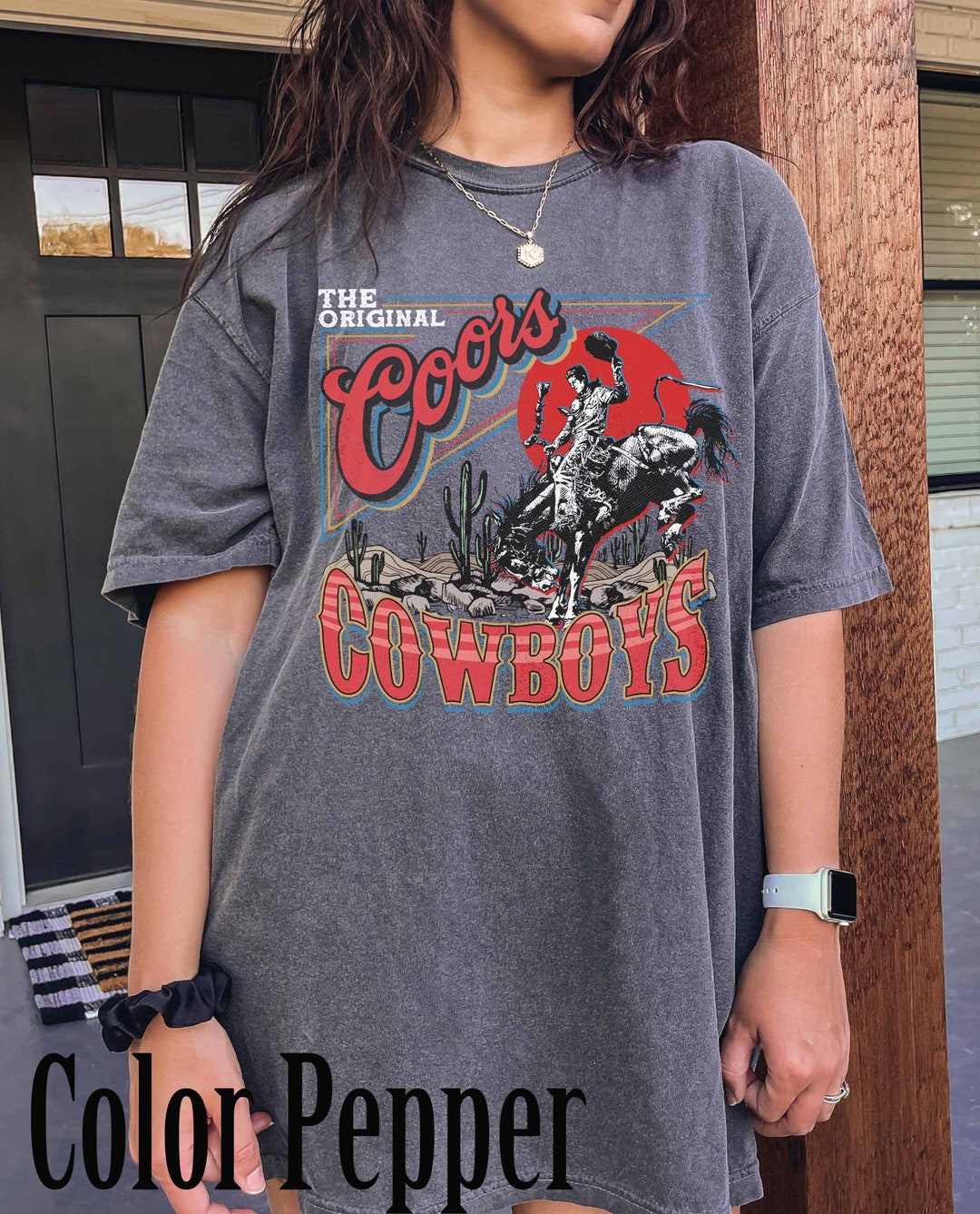 Western Cowboy T-shirt, Retro Tee, Rodeo Cowboy Shirt, Unisex Graphic ...