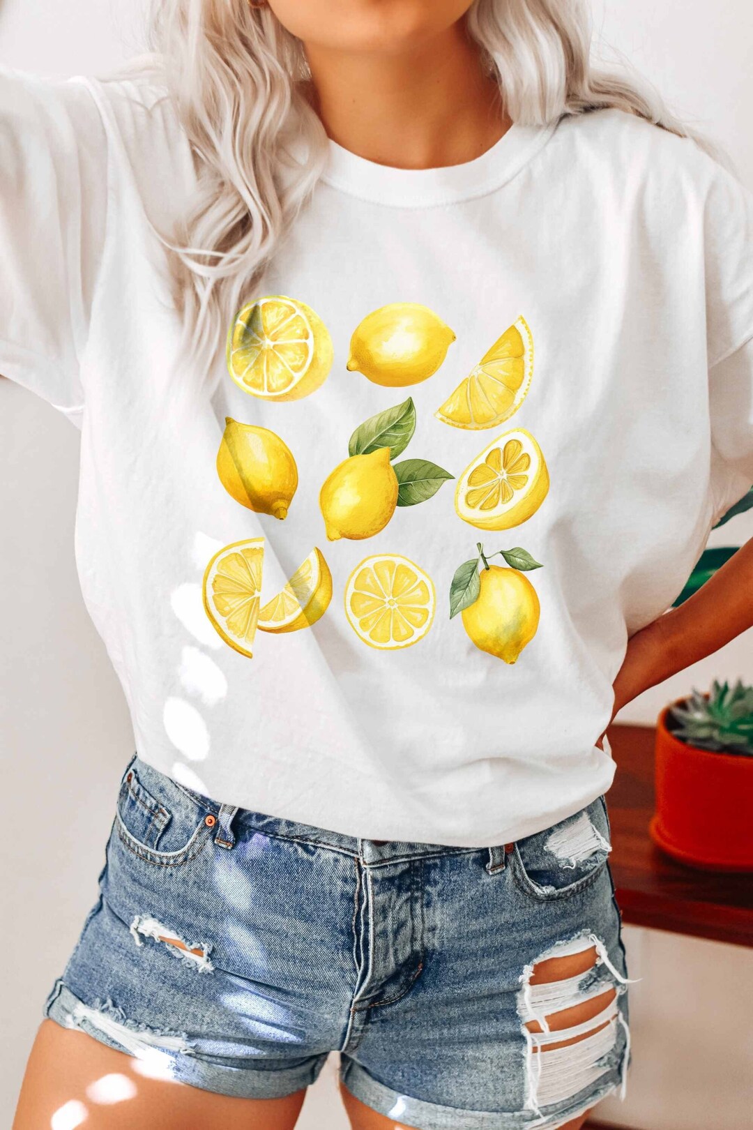 Lemons Vintage T-shirt, Graphic Tee Fruit Shirt, Aesthetic Fruit Shirt ...