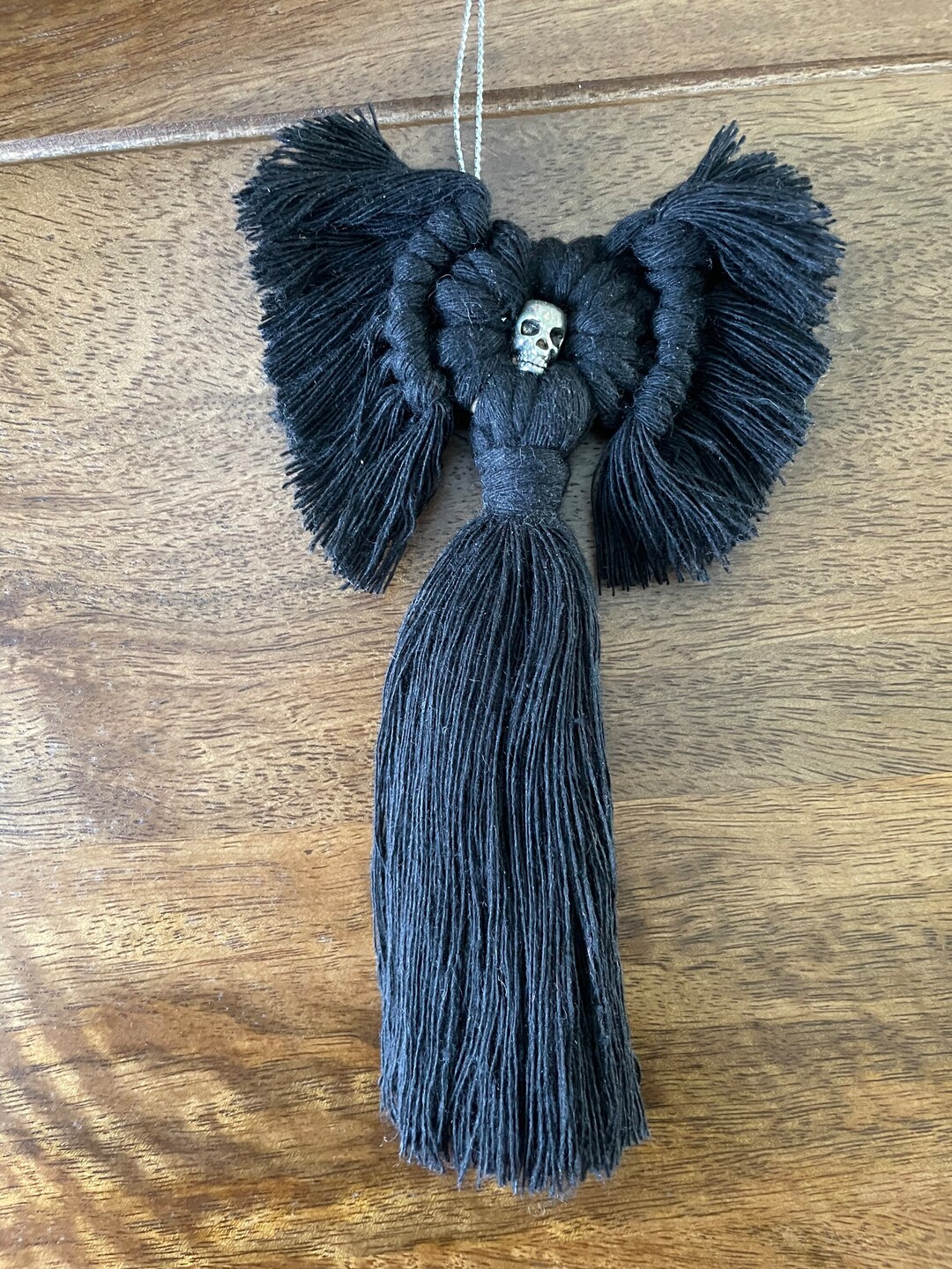 Dark Angel, Macrame Angel, Skeleton Angel, Halloween Angel - Etsy