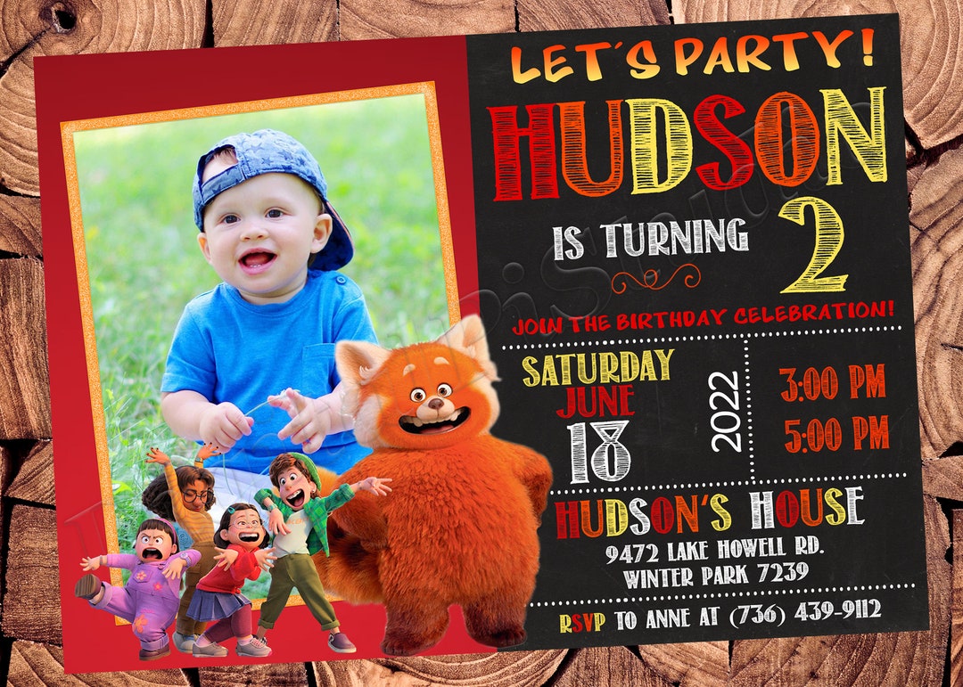 Turning Red Invitation Turning Red Birthday Turning Red Party Turning ...