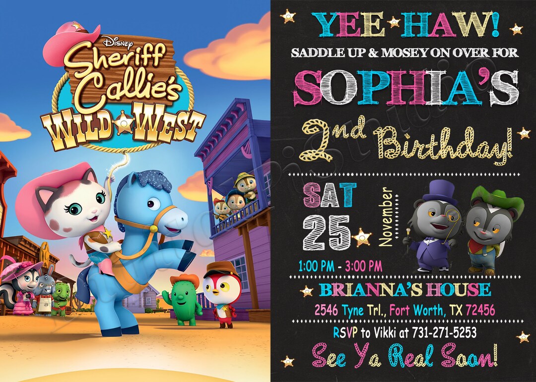 Sheriff Callie Invitation Sheriff Callie Birthday Invitation Sheriff ...