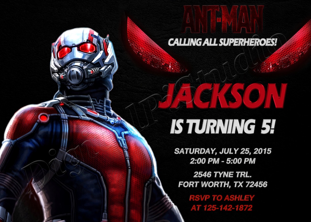 Ant-man Invitation Ant-man Birthday Ant-man Party Antman Invitation ...